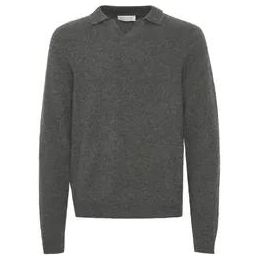 Longsleeve Casual Friday "Strickpullover CFKARL LAMBSWOOL", Herren, Gr. L, grau (pewter mix), Obermaterial: 80% Wolle mw. 20% Polyamid PA., Pullover