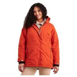 Funktionsjacke STOY "STW 4 WMN JCKT", Damen, Gr. 50, rostrot, Obermaterial: 100% Polyester;Futter: 100% Polyester;Futter 2: 100% Polyester;F&uuml;llung: 100% Polyester, Jacken Funktionsjacke, Wasserdicht, atmungsaktiv, mit Teddy Fleece, abnehmb. Kapuze