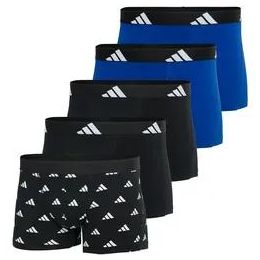 Boxershorts Adidas ORIGINALS "Boxershort Trunks 5P Acvtive Flex Cotton 5er Pack", Herren, Gr. XXL, bunt (schwarz, wei&szlig;, blau), Obermaterial: 95% Baumwolle CO. 5% Elasthan EL., Unterhosen
