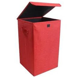 Faltbox Vcm "W&auml;schekorb W&auml;schebox Stoffbox mit Deckel Dreso M", rot, Aufbewahrungsboxen