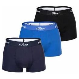 Boxershorts s.Oliver "Boxershort 3er Pack", Herren, Gr. XXL, blau, Obermaterial: 92% Baumwolle CO. 8% Elasthan EL., Unterhosen