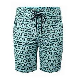 Badeshorts YEAZ "Badeshorts DAZZERS", Herren, Gr. XXL, US, blau (t&uuml;rkis), Obermaterial: 97% Polyester PES. 3% Elasthan EL., Badehosen Badeshorts