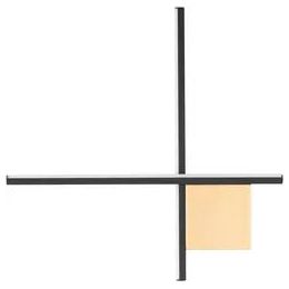 NOVA LUCE Wandleuchte "CROSS", schwarz, goldfarben, 2, H: 50cm, 1 Stk., Leuchten, Wandleuchte