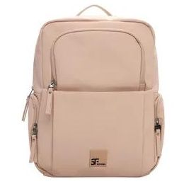 Rucksack SURI FREY "Rucksack SFY Karny", Damen, Gr. B/H/T: 31cm x 38cm x 12cm, rosa (lightrose 646), Obermaterial: 60% Polyurethan PU. 40% Polyester PES., Rucks&auml;cke Rucksack