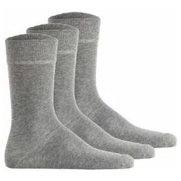 Kurzsocken Hudson "Socken SIMPLY3 3-PACK 3er Pack", Herren, Gr. 43-46, grau, Obermaterial: 80% Baumwolle CO. 18% Polyamid PA. 2% Elasthan EL., Socken