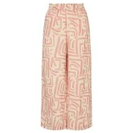 Jerseyhose RAFFYA "Pop Wide Leg Warhol Print Trouser Damen", Damen, Gr. 40, Normalgr&ouml;&szlig;en, pink, 52% Leinen, 48% Viskose, normal, Hosen Jerseyhose