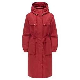 Langmantel Navahoo "Kirschwind 14", Damen, Gr. M (38), rot, Obermaterial: 100% Polyester. Innenfutter: 100% Polyester. &Auml;rmelfutter: 100% Polyester, oversize kniebedeckend, hoch geschlossener Ausschnitt, &Auml;rmel ohne &Auml;rmelschlitz elastischer Bund, M&auml;ntel, Wasserdichter &Uuml;bergangsmantel mit Brusttaschen