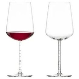 Schott Zwiesel Rotweinglas ZWIESEL GLAS "Bordeaux Rotweingl&auml;ser Journey 633 ml 2er Set transparent", bunt (transparent), 2 tlg., Glas, Trinkgef&auml;&szlig;e, Rotweinglas