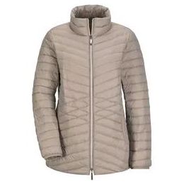 Steppjacke GOLDNER "Herbstjacke mit Daunen, Stehkragen", Damen, Gr. 44, beige (taupe), Obermaterial: 100% Polyamid PA., Modisch, Jacken Steppjacke, 2-Wege RV