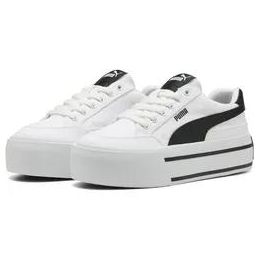 Sneaker Puma "Court Classic Vulc Platform Sneakers Damen", Herren, Gr. 40, wei&szlig; schwarz, Obermaterial: Textil, Synthetik. Futter: Textil. Innensohle: Textil. Laufsohle: Gummi, Schuhe Sneaker