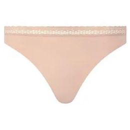 String Chantelle "String Tanga Cozy Chic 1er Pack", Damen, Gr. S, beige (nude), Obermaterial: 80% Modal CMD. 20% Elasthan EL., Unterhosen String