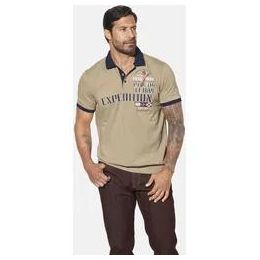 Poloshirt Jan Vanderstorm "Poloshirt ERLING", Herren, Gr. 5XL, beige, Obermaterial: 100% Baumwolle CO., Shirts