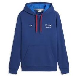 Hoodie Puma "BMW M MOTORSPORT Essentials Hoodie Herren", Herren, Gr. L, pro blau m color, Obermaterial: 68% Baumwolle, 32% Polyester. Kapuzenfutter: 100% Baumwolle. Rippe: 97% Baumwolle, 3% Elasthan, normal, Sweatshirts Hoodie