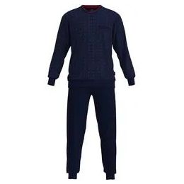 G&ouml;tzburg Schlafanzug G&Ouml;TZBURG "Pyjama", Herren, Gr. M, bunt (blau), Obermaterial: 100% Baumwolle CO., Homewear-Sets Schlafanzug