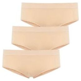 Slip Jockey "Slip Seamfree Hipster-Slips 3P 3er Pack", Damen, Gr. M, beige, Obermaterial: 93% Polyamid PA. 7% Elasthan EL., Unterhosen Slip
