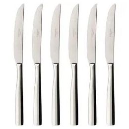 Villeroy & Boch Besteck-Set VILLEROY & BOCH "Pizza-& Steakmesser Piemont 6er Set silber", silber, Essbesteck-Sets