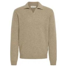 Longsleeve Casual Friday "Strickpullover CFKARL LAMBSWOOL", Herren, Gr. M, silber (silber mink melange), Obermaterial: 80% Wolle mw. 20% Polyamid PA., Pullover