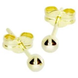 Paar Ohrstecker OSTSEE-SCHMUCK "- Kugel 3 mm - Gold 585/000 - Zuchtperle" Gr. 3, gold (gold 585, goldfarben, gelb), Ohrringe, Damen, Gelbgold 585