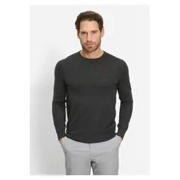 Strickpullover OLYMP "OLYMP Casual Strick", Herren, Gr. XXL, anthrazit, 85% Schurwolle, 15% Seide, Pullover Strickpullover