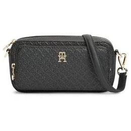 Mini Bag Tommy Hilfiger "TH DAILY CAMERA BAG MONO", Damen, Gr. B/H/T: 21cm x 11,5cm x 7,5cm, schwarz, Lederimitat, Taschen, Damen Umh&auml;ngetasche, Tragetasche, Handtasche mit goldfarbenen Details