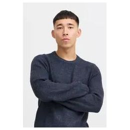 Strickpullover Blend "BHPullover", Herren, Gr. XL, blau (marineblaus), Grobstrick, 80% Polyacryl, 20% Nylon, meliert, Basic, regular fit normal, Rundhals, weit, Pullover Strickpullover, Klassischer Grobstrickpullover mit Rundhalsausschnitt