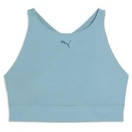 Sport-BH Puma "SHAPELUXE High Neck BH Damen", Damen, Gr. S, N-Gr, baltic sea blau, Obermaterial: 82% Nylon, 18% Elasthan. Futter: 94% Polyester, 6% Elasthan, eng, BHs Sport-BH