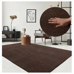 Teppich the carpet "Relax kuschelig & Super Soft, Anti-Rutsch Unterseite", braun, B:240cm H:16mm L:340cm, Polyester, Teppiche, Teppich, Waschbar bis 30 Grad, Felloptik, Wohnzimmer Teppich, Kundenliebling