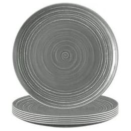 Fr&uuml;hst&uuml;cksteller Seltmann Weiden "Fr&uuml;hst&uuml;cksteller Terra &oslash; 22,5 cm 6er Set", grau (perlgrau), L:22,5cm, Speiseteller