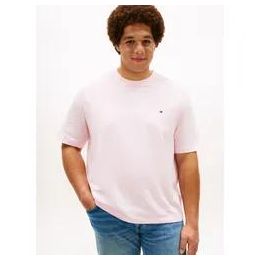 Tommy Hilfiger Big & Tall T-Shirt "BT-ESS SEASONAL REGULAR SOLID", Herren, Gr. 3XL, pink, Single Jersey, Obermaterial: 100% Baumwolle, TOMMY HILFIGER BIG & TALL, regular fit normal, Rundhals, eingesetzt abgesteppte Kante, Shirts T-Shirt, Gro&szlig;e Gr&ouml;&szlig;en