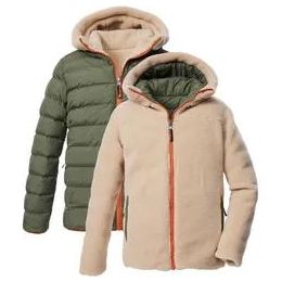 Wendejacke Killtec "KOW 231 BYS JCKT", Jungen, Gr. 164, olivgr&uuml;n, Obermaterial: 100% Polyester;Obermaterial 2: 100% Polyester;F&uuml;llung: 100% Polyester, Jacken, Wendbare Kinderjacke, wasser- und windabweisend, reflektierend