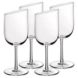 Villeroy & Boch Wei&szlig;weinglas VILLEROY & BOCH "Wei&szlig;weingl&auml;ser NewMoon 300 ml 4er Set transparent", bunt (transparent), 4 tlg., Glas, Trinkgef&auml;&szlig;e, Wei&szlig;weinglas