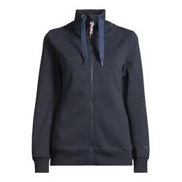 Sweatjacke SALZHAUT "Sweatjacke RACKELN - UNI", Damen, Gr. XS, blau (navy), Obermaterial: 80% Baumwolle CO. 20% Polyester PES., Sweatjacken Sweatjacke