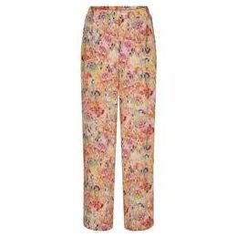 2-in-1-Hose GOLDNER "Schlupfhose mit floralem Print", Damen, Gr. 38, N-Gr, bunt (bunt, gemustert), Obermaterial: 100% Viskose CV., gerade, Hosen, Eingriffstaschen an der Seitennaht