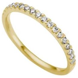 Goldring Firetti "Schmuck Geschenk Gold 333 Damenring Vorsteckring Memoire Lab Grown" Gr. 18, gelbgoldfarben, Fingerringe, Damen, 18, 0,25 VS = sehr kleine Einschl&uuml;sse, Diamanten Gelbgold 333, 1,64mm, Diamanten, Gelbgold 333, Goldring, mit Brillanten