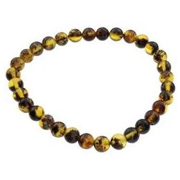 Armband OSTSEE-SCHMUCK "- Kugel 6 mm - Bernstein -" Gr. 19, gr&uuml;n (gr&uuml;n, bernsteinfarben), Armb&auml;nder, Damen, Bernstein, Armband