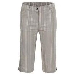 Stoffhose GOLDNER "Bermuda in strukturierter elastischer Ware", Damen, Gr. 44, N-Gr, grau (zement), Obermaterial: 45% Elastomultiester ELE. 44% Baumwolle CO. 7% Viskose CV. 4% Polyester PES., normal, Hosen Stoffhose, perfekter Sitz und viel Komfort