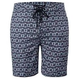 Badeshorts YEAZ "Badeshorts DAZZERS", Herren, Gr. XXL, US, blau (dunkelblau), Obermaterial: 97% Polyester PES. 3% Elasthan EL., Badehosen Badeshorts