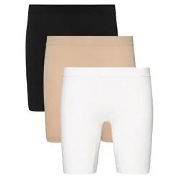 Panty Jockey "Panty Skimmies Slipshort 3er Pack", Damen, Gr. XL, bunt (schwarz, wei&szlig;, beige), Obermaterial: 85% Polyamid PA. 12% Elasthan EL. 3% Baumwolle CO., Unterhosen Panty
