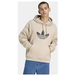Kapuzensweatshirt Adidas ORIGINALS "TREFOIL HOODY", Herren, Gr. XL, stone khaki, Obermaterial: 100% Baumwolle, normal, Rundhals, angesetztes B&uuml;ndchen, Sweatshirts
