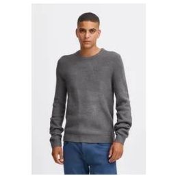 Strickpullover Blend "BHPullover", Herren, Gr. M, pewter mix, Grobstrick, 80% Polyacryl, 20% Nylon, meliert, Basic, regular fit normal, Rundhals, weit, Pullover Strickpullover, Klassischer Grobstrickpullover mit Rundhalsausschnitt