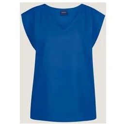 Madeleine Mode Blusentop MADELEINE "Shirt Shirt", Damen, Gr. 34, blau (royalblau), Obermaterial: 100% Polyester PES., Modern, normal, V-Ausschnitt, Blusen Blusentop
