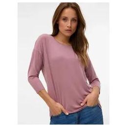 V&eacute;ro Moda 3/4-Arm-Shirt VERO MODA "VMAVA 3/4 TOP JRS GA NOOS", Damen, Gr. S, nostalgia rose, Jersey, Obermaterial: 95% Lyocell, 5% Elasthan, unifarben, normal, Rundhals, Shirts 3/4-Arm-Shirt, Materialmix, regular fit