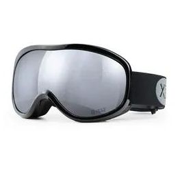 Skibrille YEAZ "Ski- und Snowboard-Brille silber/schwarz STEEZE", silber, Sportbrillen