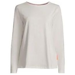Langarmshirt SALZHAUT "Longsleeve SCHATEKE", Damen, Gr. XS, wei&szlig; (sanftes wei&szlig;), Obermaterial: 94% Baumwolle CO. 6% Elasthan EL., Shirts Langarmshirt