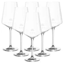 Wei&szlig;weinglas Leonardo "Wei&szlig;weingl&auml;ser geeicht Puccini Gastro-Edition 0,2 l 6er Set transparent", bunt (transparent), Glas, Trinkgef&auml;&szlig;e, Wei&szlig;weinglas