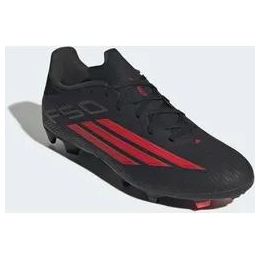 Fu&szlig;ballschuh Adidas PERFORMANCE "F50 LEAGUE FIRM GROUND/MULTI GROUND", Damen, Gr. 44, core schwarz, lucid rot, core schwarz, Synthetik, Textil, Schuhe Fu&szlig;ballschuh, f&uuml;r viele verschiedene B&ouml;den geeignet
