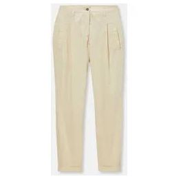 Madeleine Mode Chinohose MADELEINE "Hose Chino-Hose mit Bundfalten", Damen, Gr. 34, N + K Gr, grau (kiesel), Obermaterial: 98% Baumwolle CO (CMIA). 2% Elasthan EL., Modern, normal, Hosen Chinohose