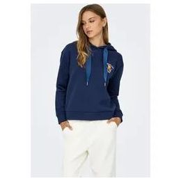Kapuzensweatshirt Only "ONLRICKY L/S HOOD BOX SWT", Herren, Gr. S, naval academy print:love, naval academy sateen strings, Sweatware, Obermaterial: 50% Baumwolle, 50% Polyester, bedruckt, regular fit, Rundhals, Sweatshirts