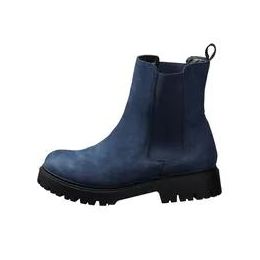 Ankleboots sheego, Damen, Gr. 38, XL-Schaft, blau, Lederimitat, Schuhe Ankleboots