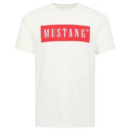 T-Shirt Mustang "T-Shirt Style Austin 1er Pack", Damen, Gr. L, wei&szlig;, Obermaterial: 100% Baumwolle CO(Bio)., Shirts T-Shirt